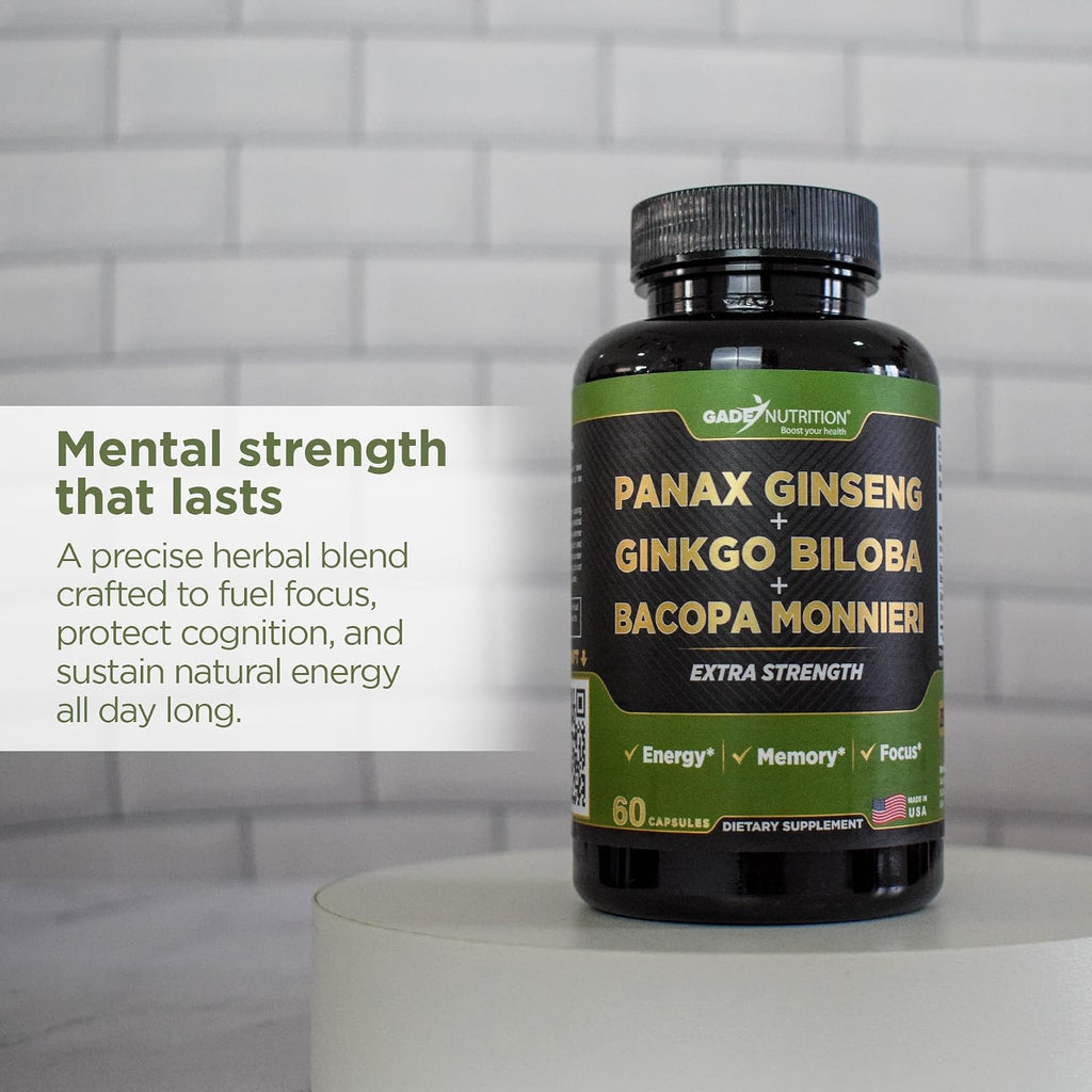 Ginkgo biloba capsules for mental clarity