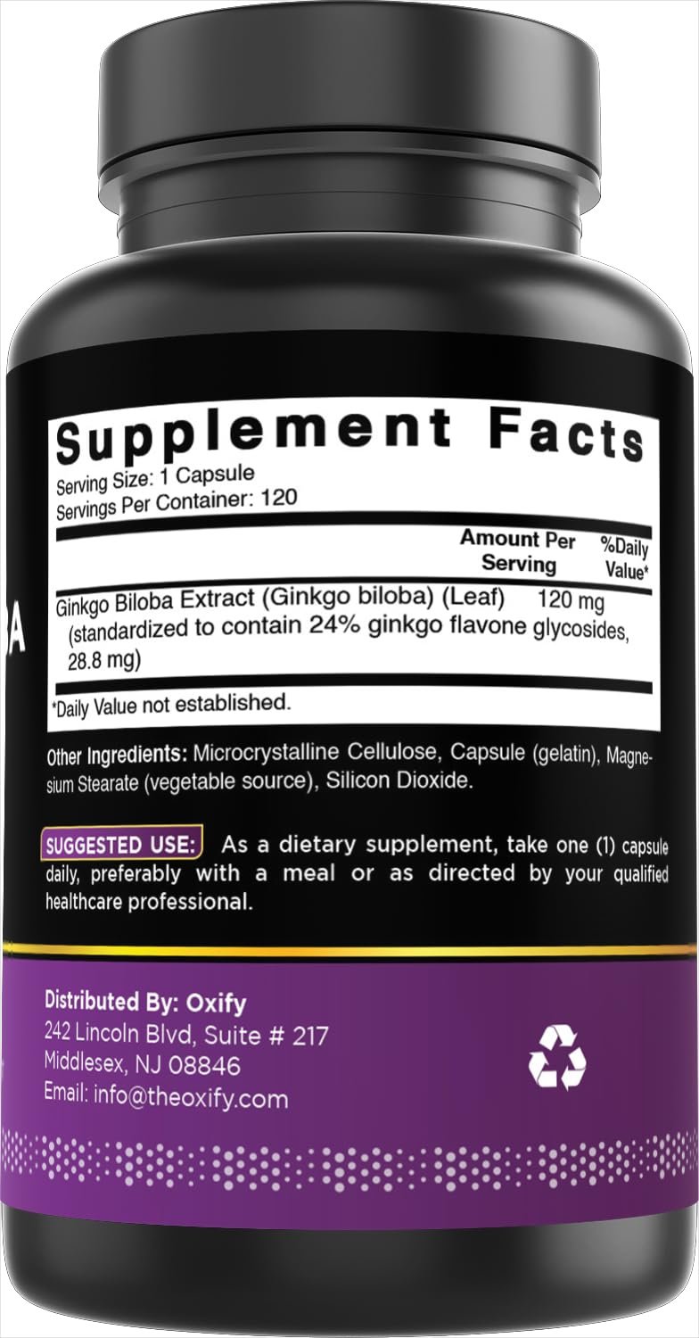 Ginkgo Biloba capsules for overall wellness