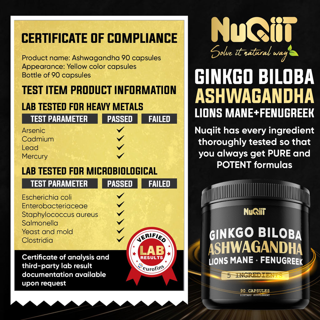 Ginkgo biloba capsules with added nutrients