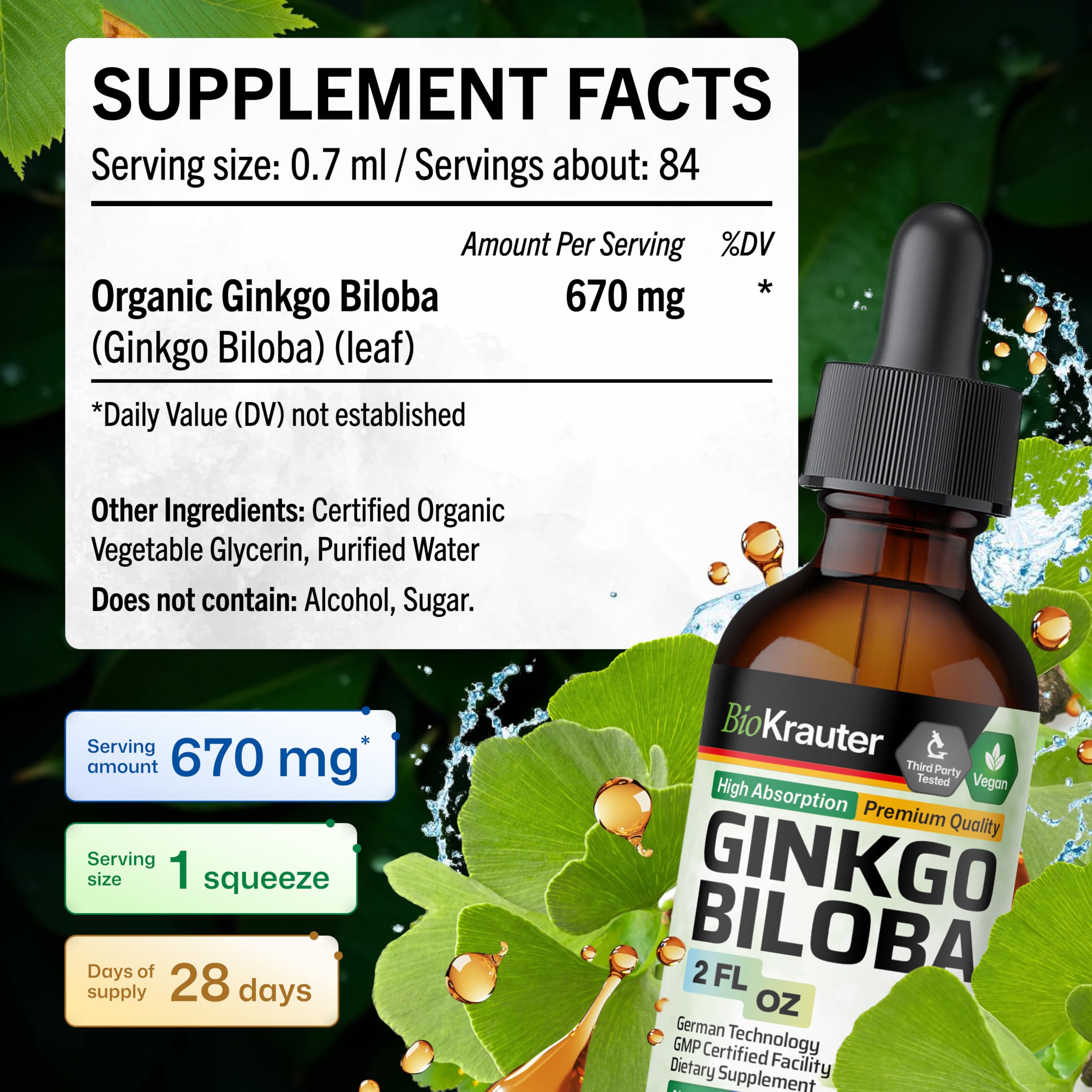 ginkgo biloba drops for improved concentration