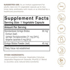 Ginkgo Biloba extract for cognitive support