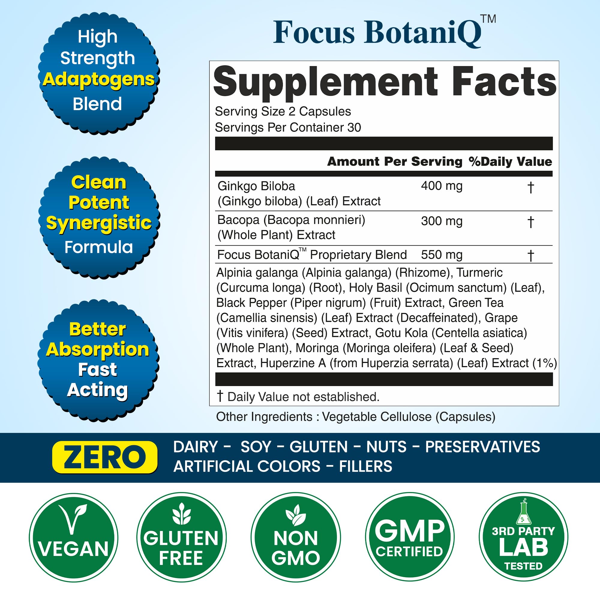 Ginkgo biloba extract for memory support