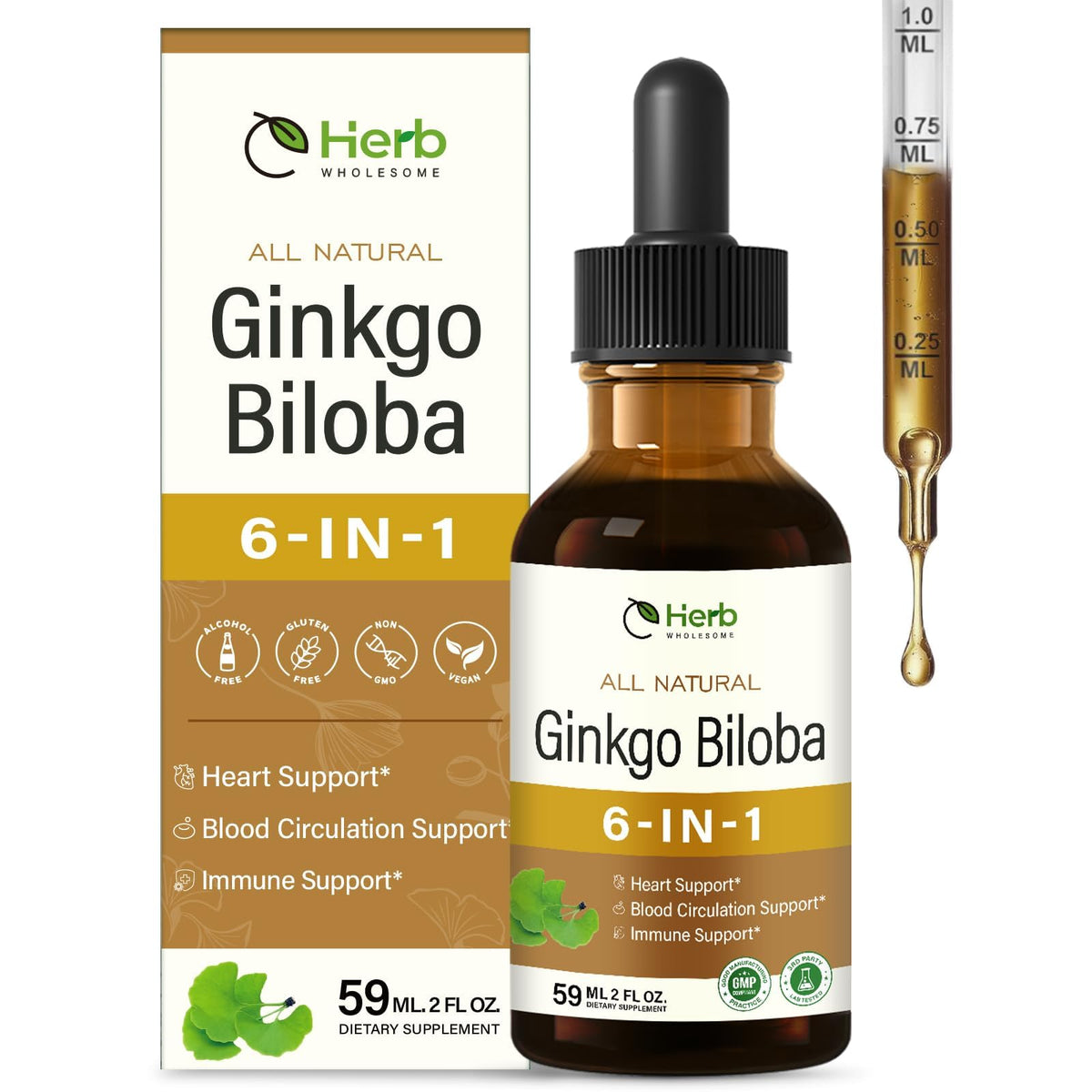 Ginkgo Biloba extract liquid drops