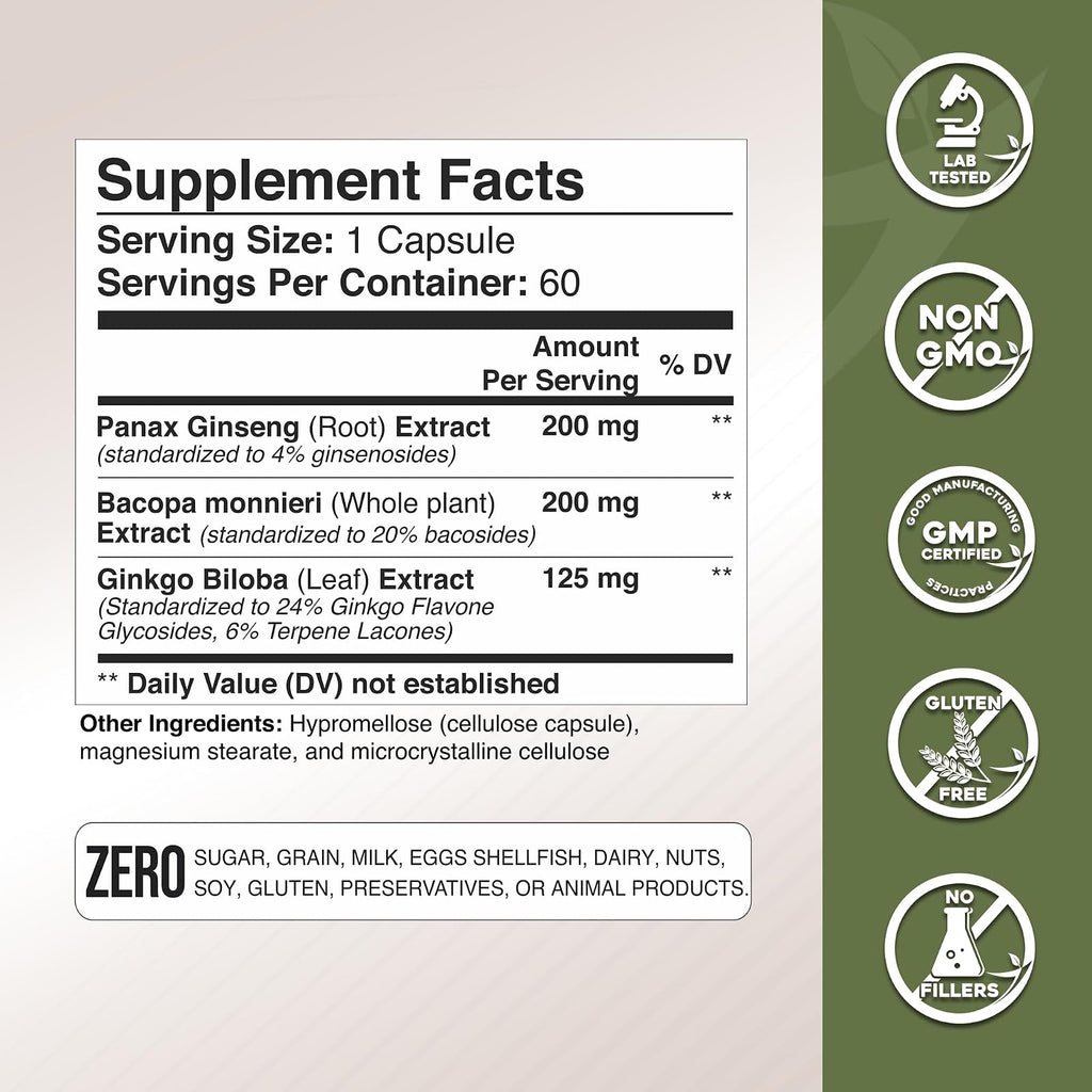 Ginkgo biloba for cognitive support