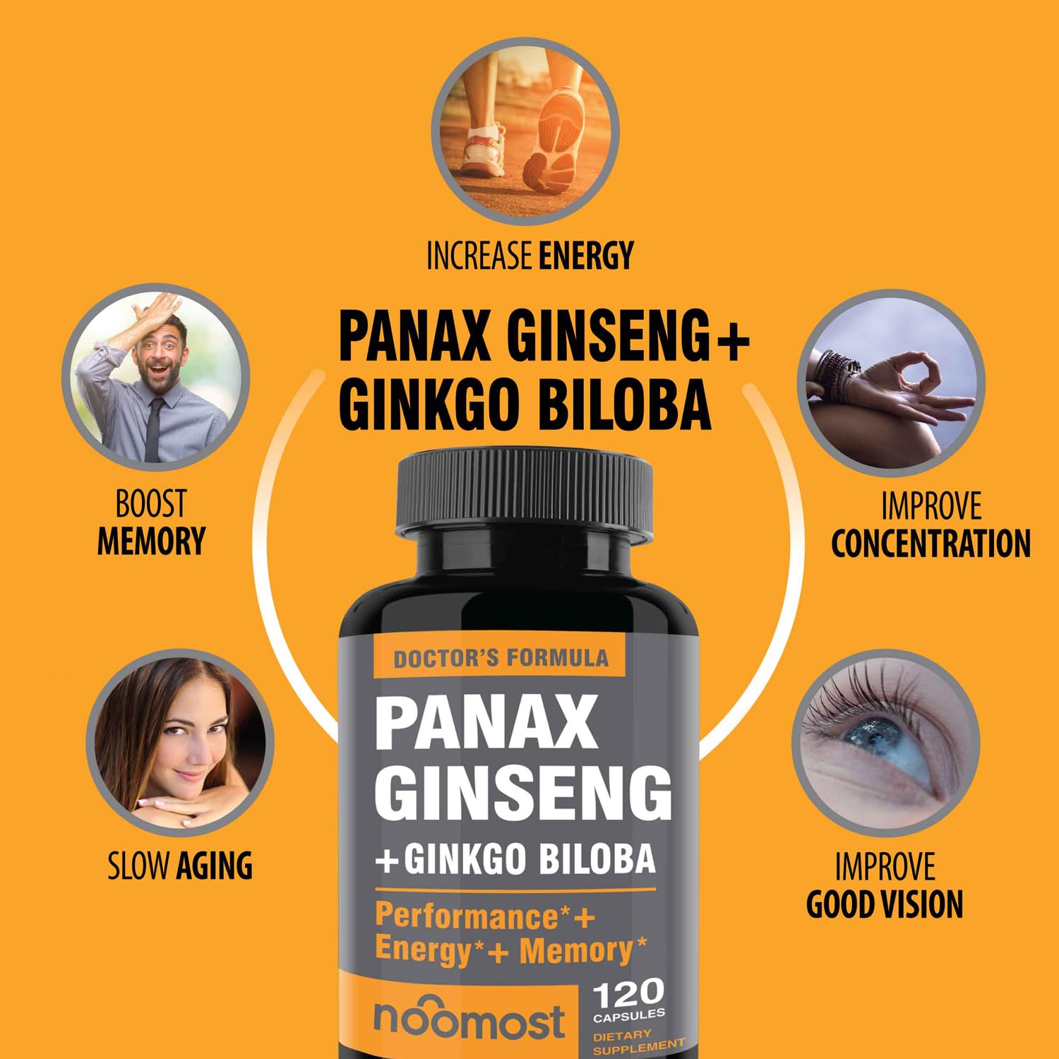 Ginkgo biloba for enhanced concentration