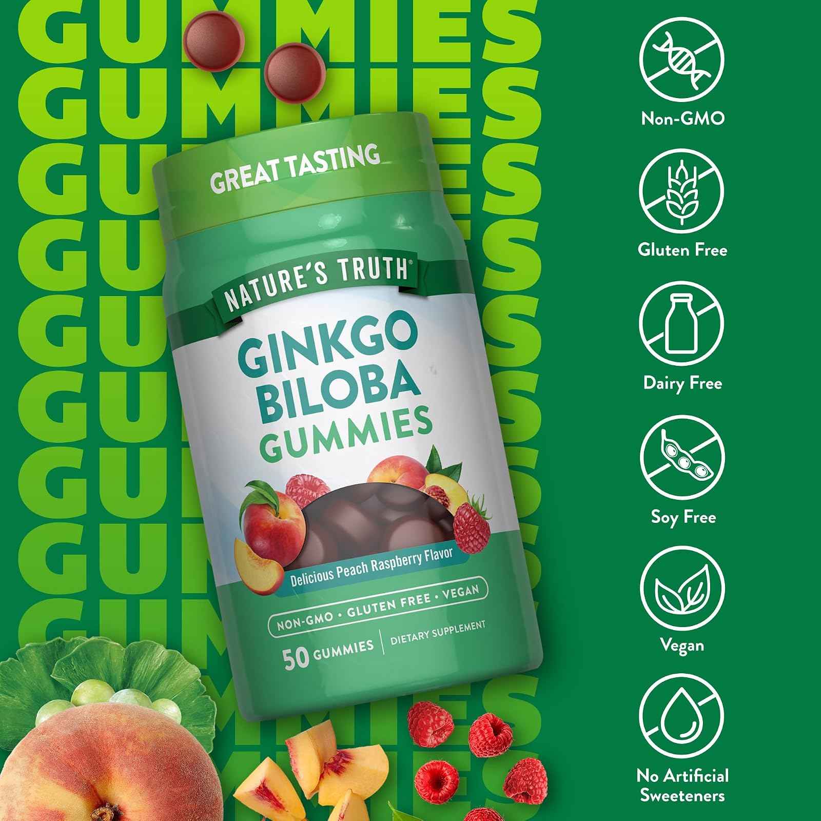 Ginkgo Biloba gummies for cognitive support