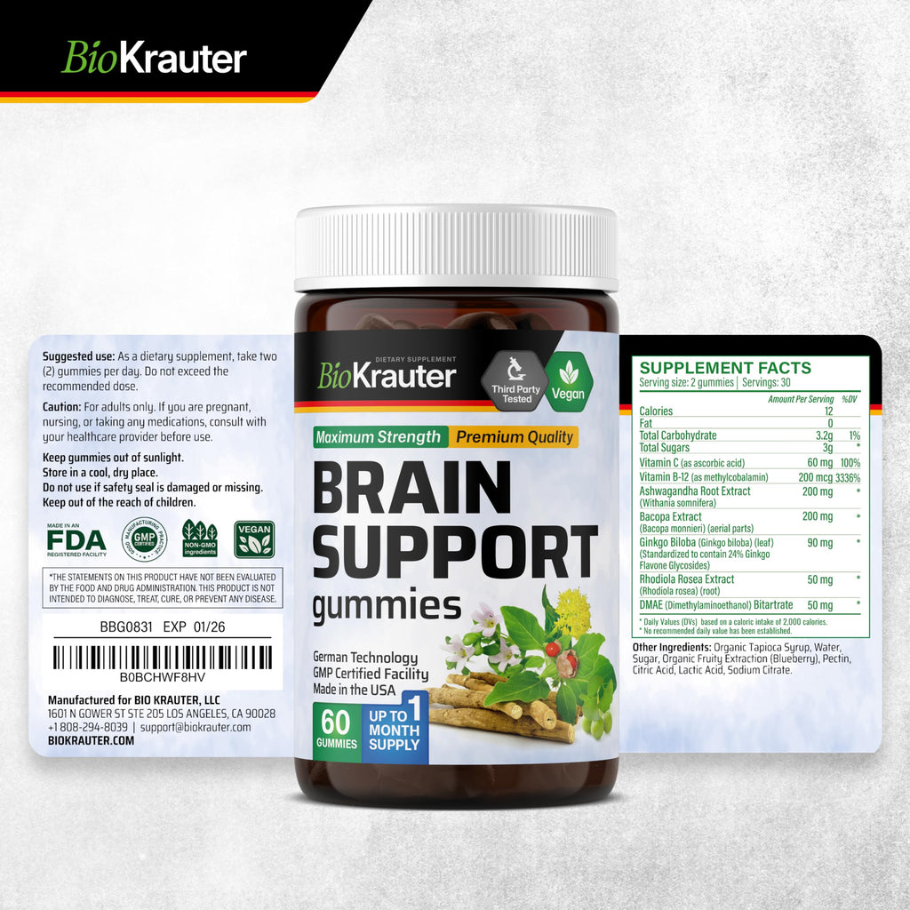 Ginkgo biloba gummies for overall wellness