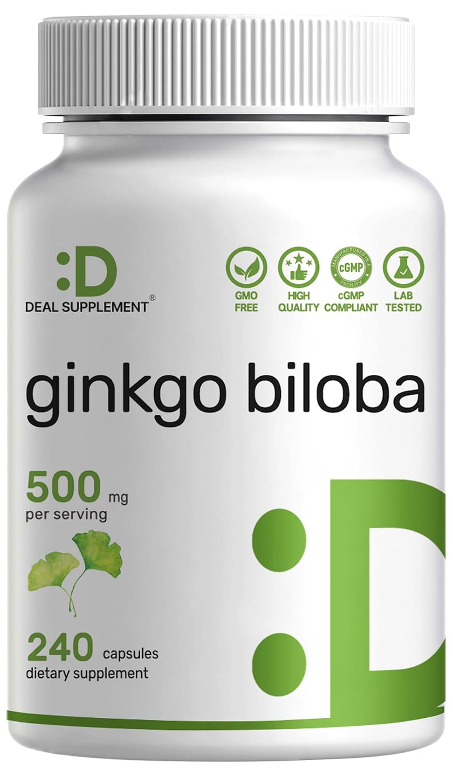 ginkgo biloba herbal supplement capsules