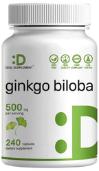 ginkgo biloba herbal supplement capsules
