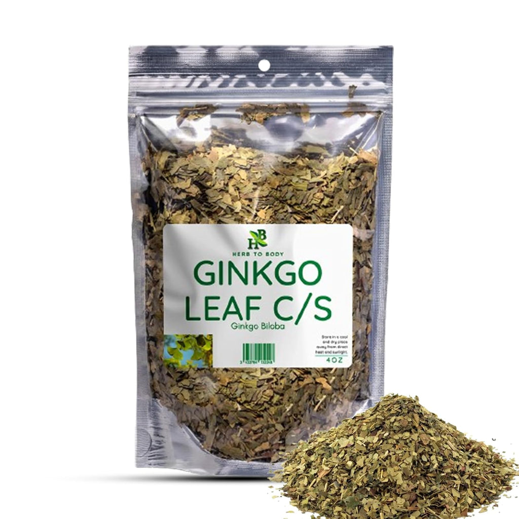 ginkgo biloba leaf cut and sifted
