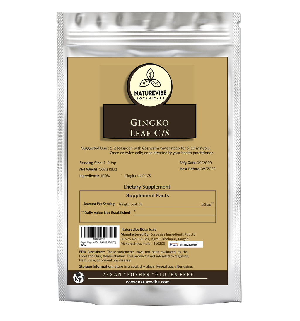 ginkgo biloba leaf cut for memory
