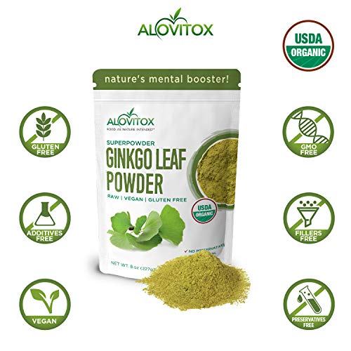 Ginkgo biloba powder for cognitive health