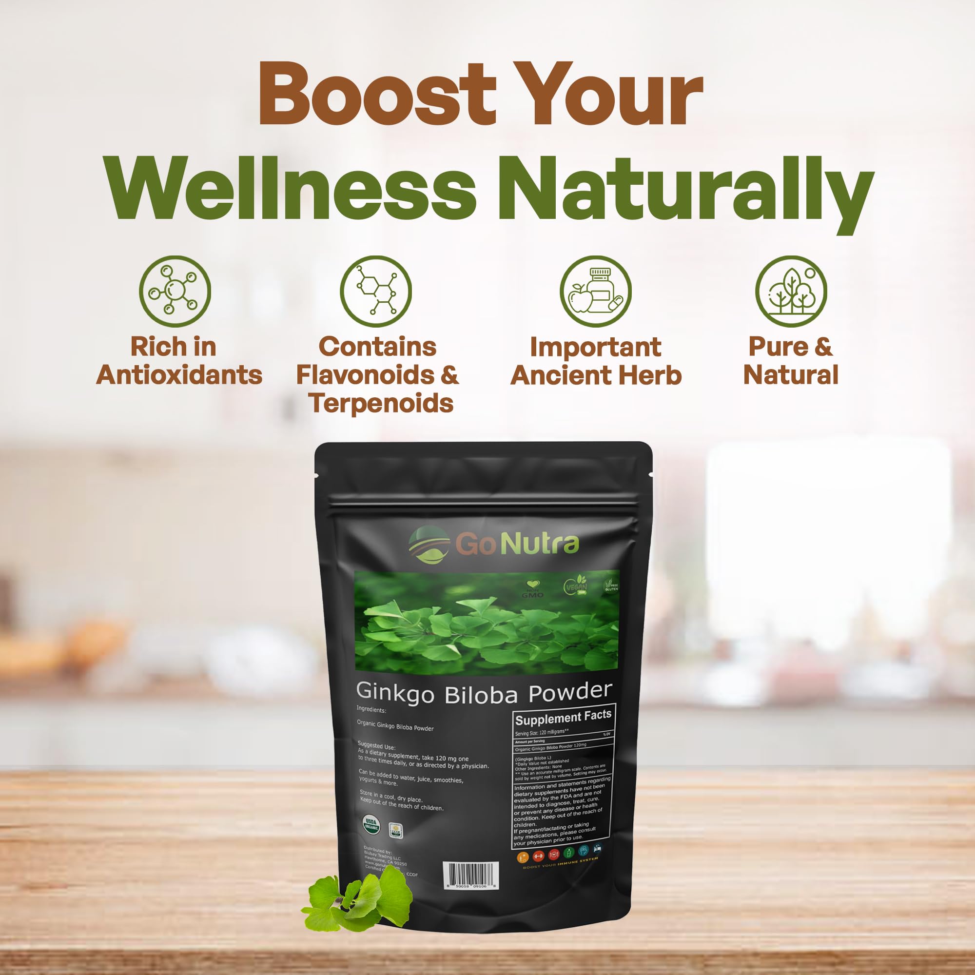 ginkgo biloba rich in antioxidants
