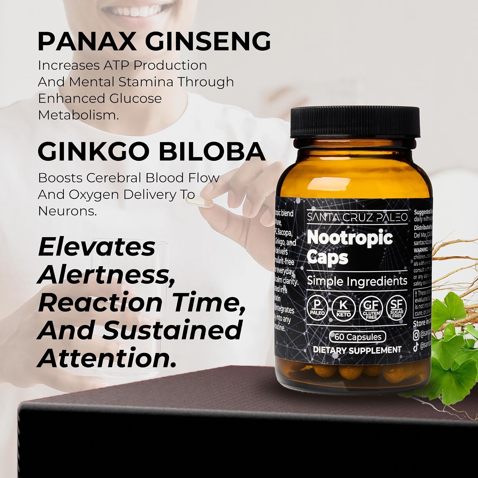 Ginkgo Biloba supplements for cognitive support