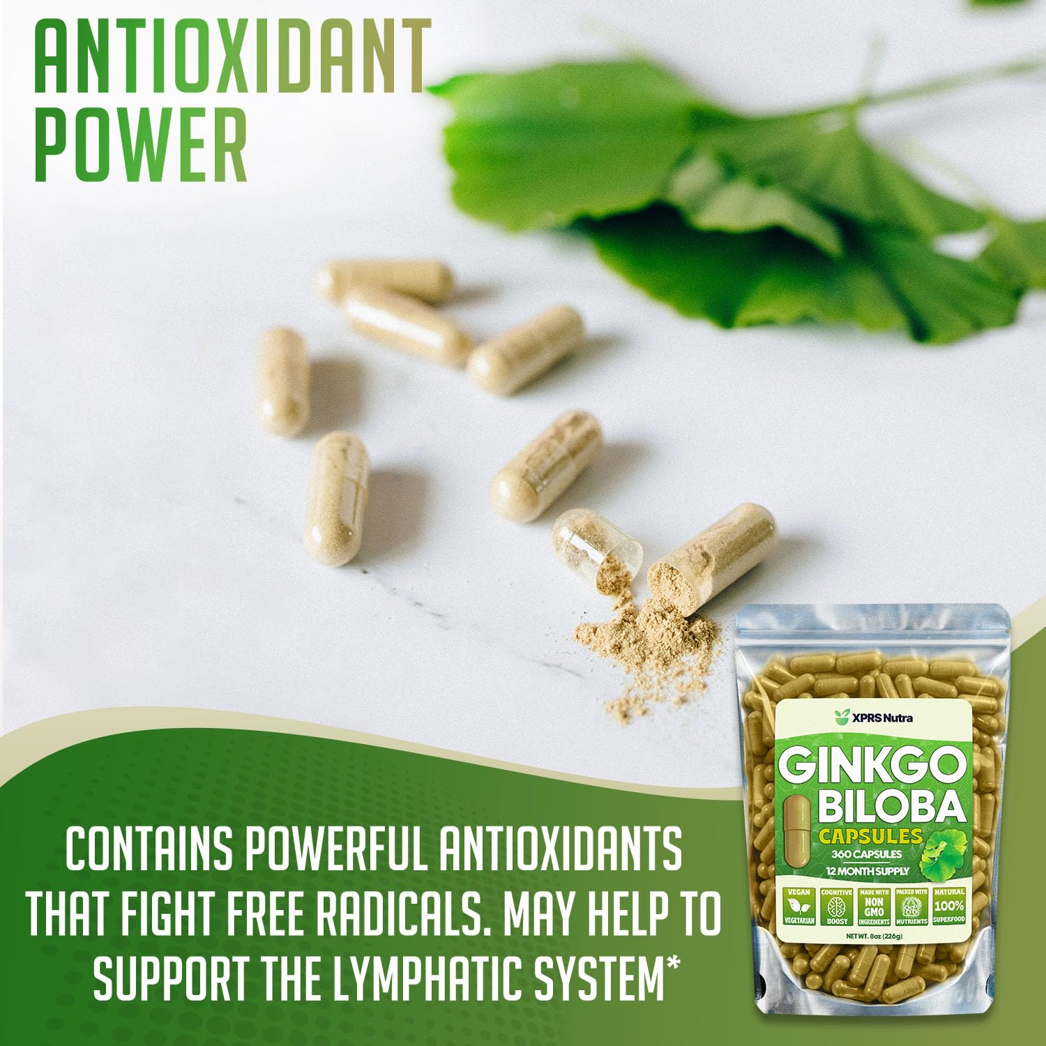 ginkgo biloba tablet for enhanced focus