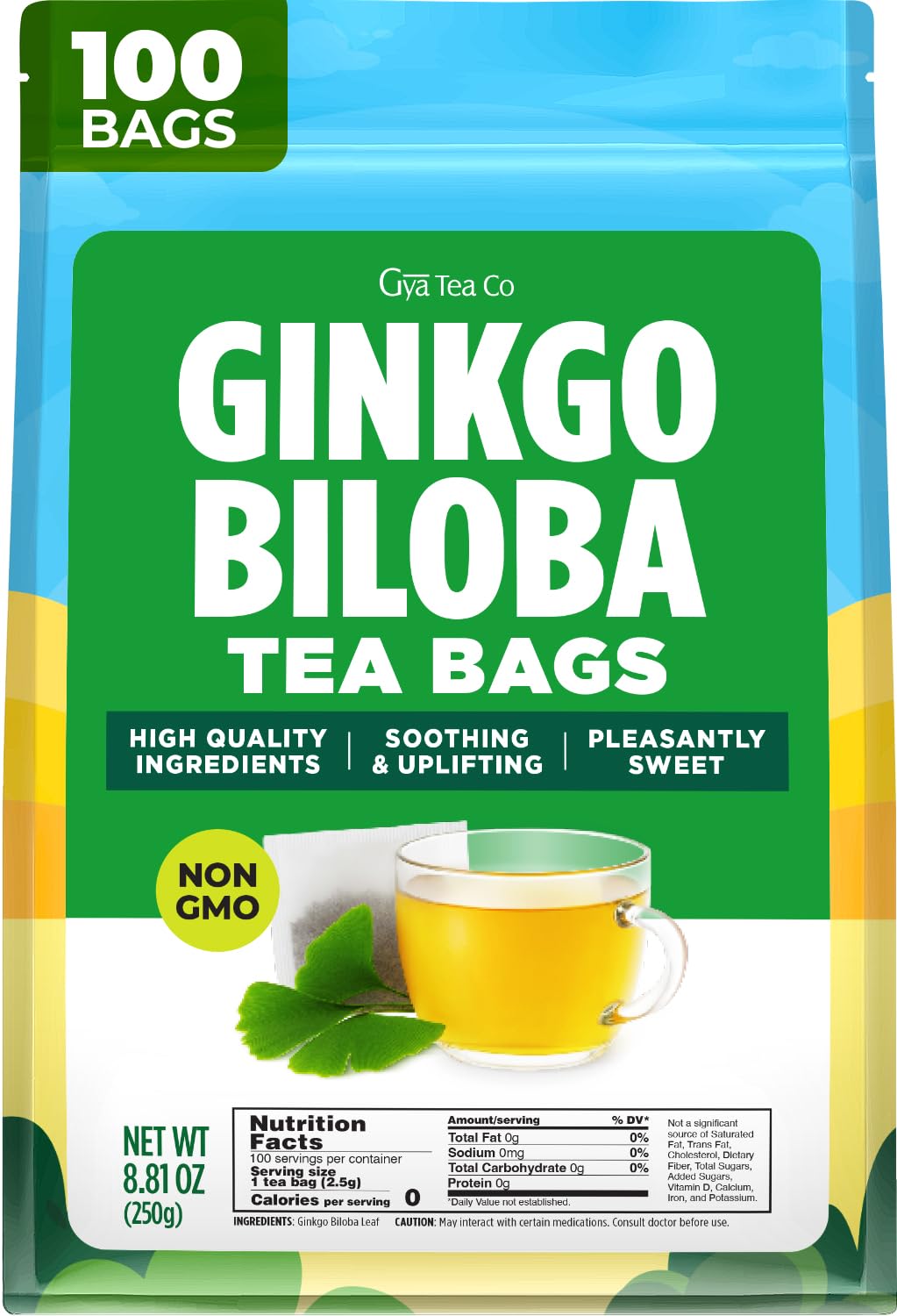 Ginkgo Biloba tea bags for memory