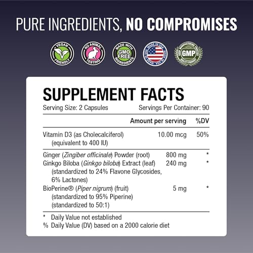 ginkgo biloba with BioPerine for absorption
