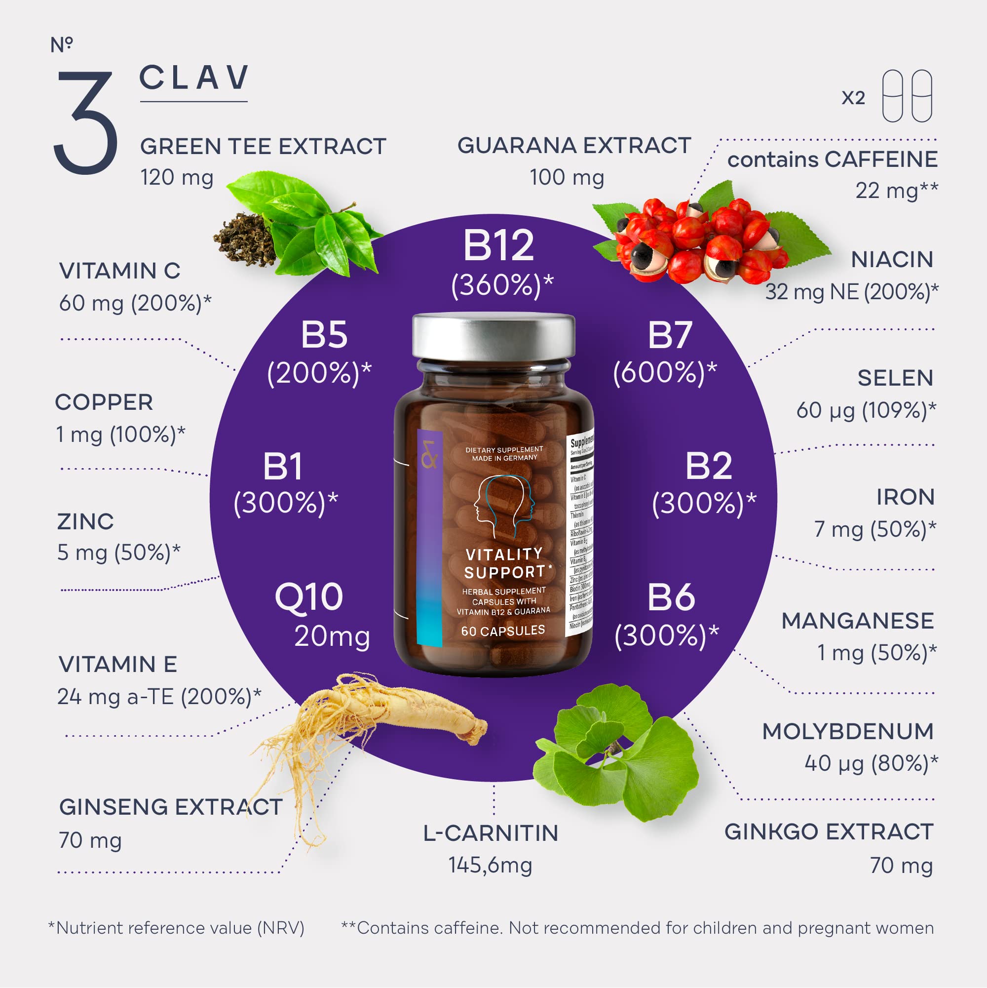 ginkgo biloba with guarana for energy