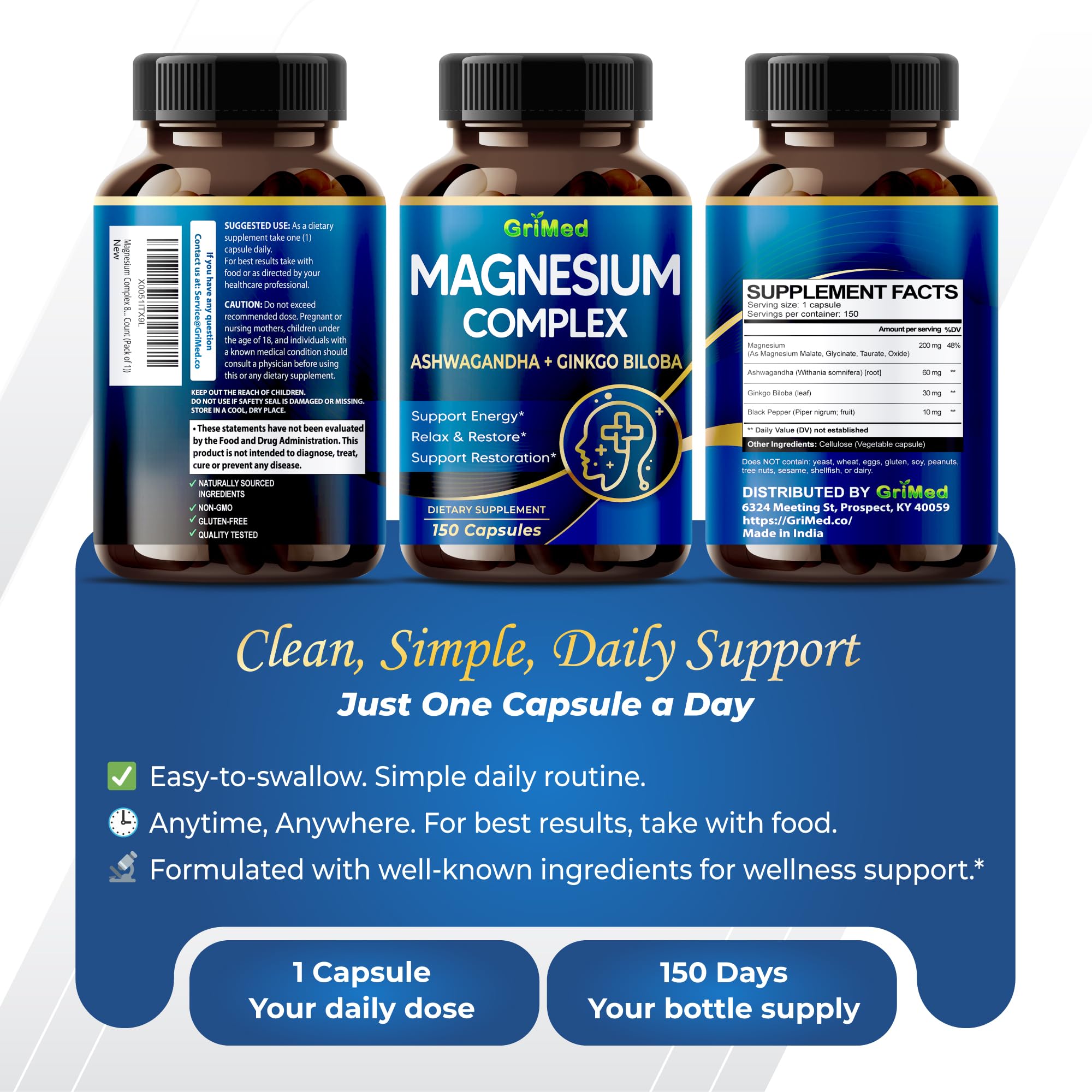 Ginkgo Biloba with herbal support blend