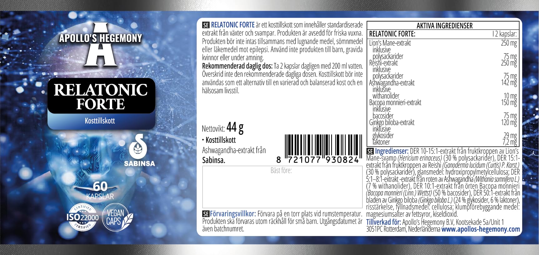 ginkgo biloba with Lions Mane extract