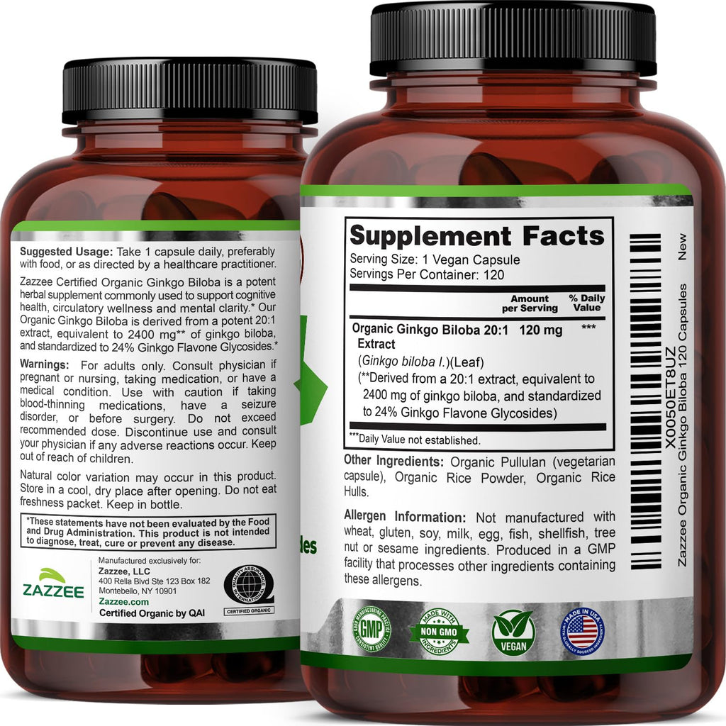 Ginkgo extract for enhanced focus