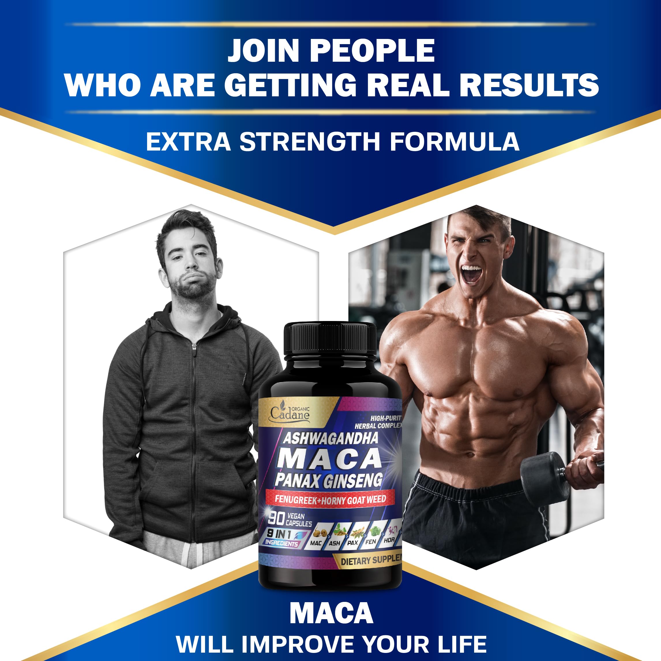 Ginseng and maca root synergy