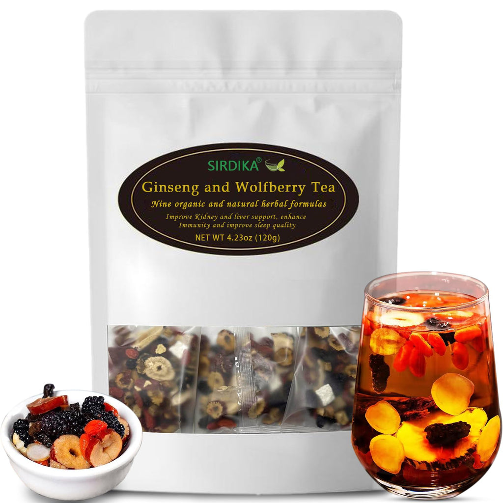 ginseng and wolfberry herbal tea