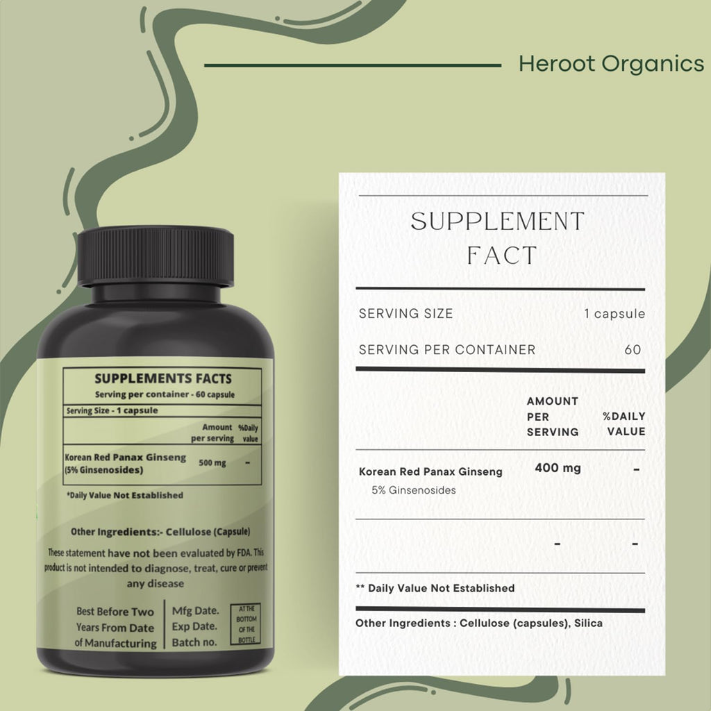 Ginseng capsules for daily energy boost
