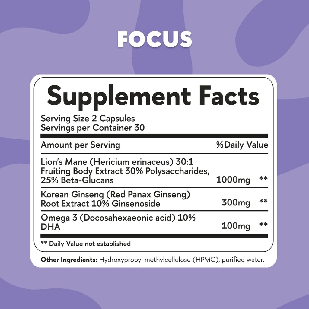 Ginseng capsules for memory support