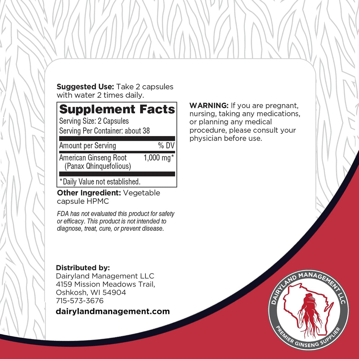 Ginseng capsules for mental clarity
