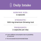 Ginseng capsules for overall wellness
