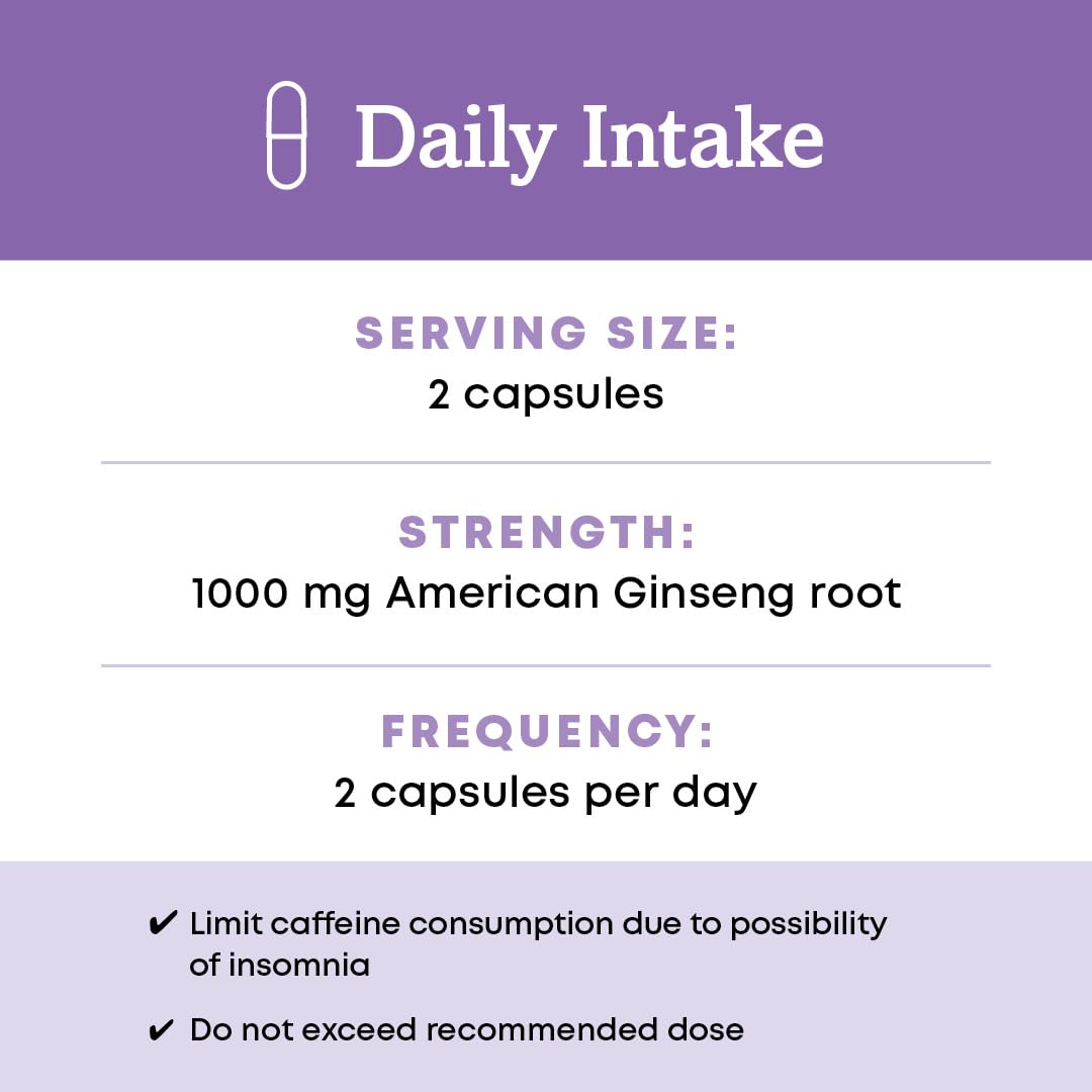 Ginseng capsules for overall wellness