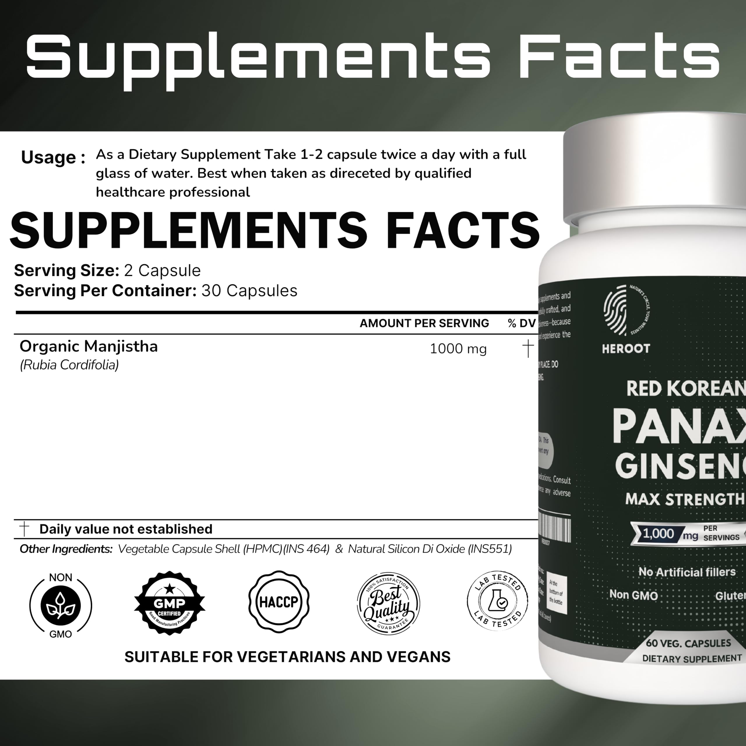 Ginseng capsules for stress relief