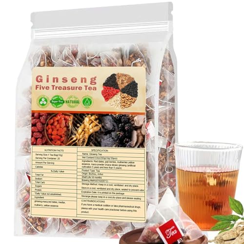 Ginseng Five Treasure herbal tea bags