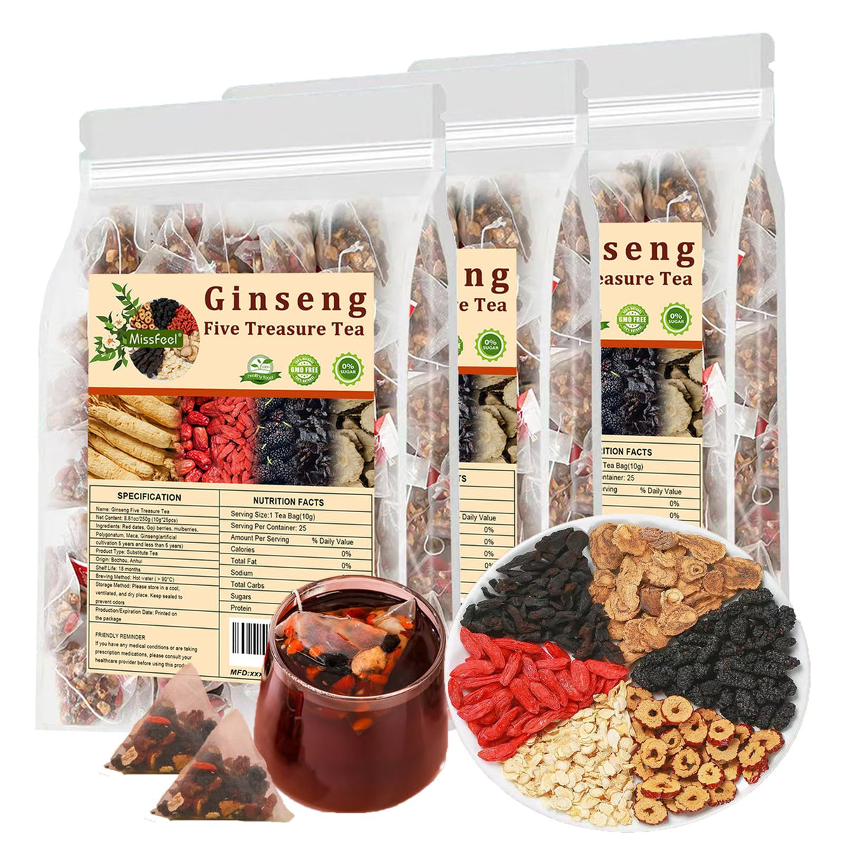 Ginseng Five Treasure herbal tea