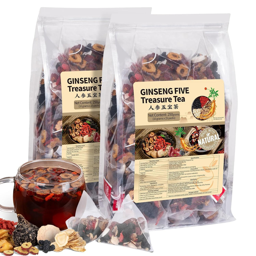 Ginseng Five Treasures herbal tea bags