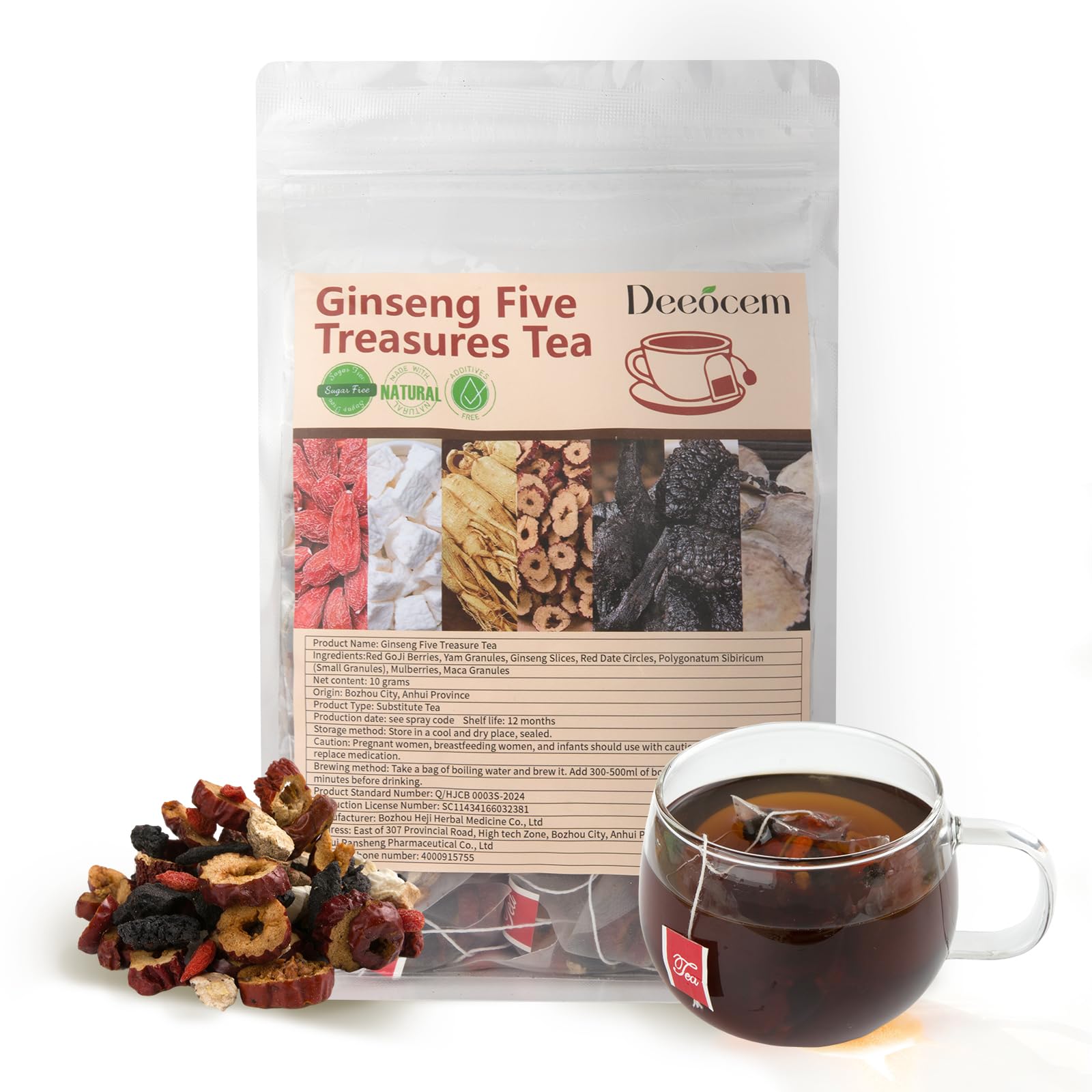 Ginseng Five Treasures Tea bags
