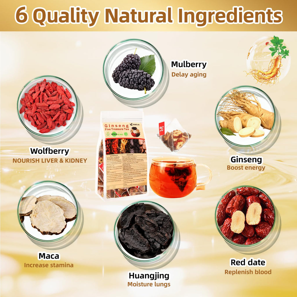 Ginseng Five Treasures tea for relaxation