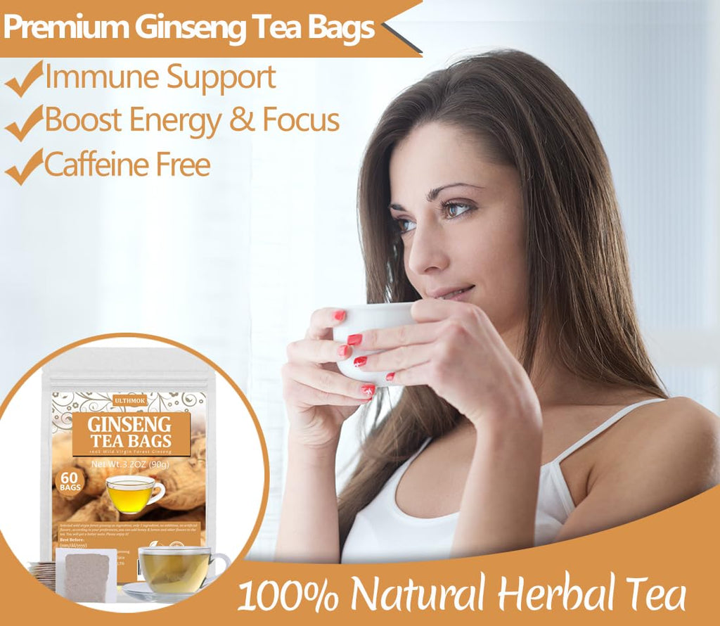 Ginseng herbal tea for immune support