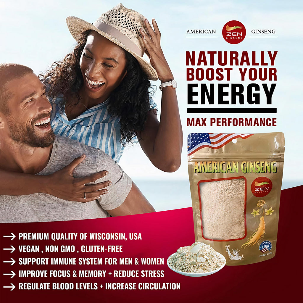 Ginseng powder for energizing coffee