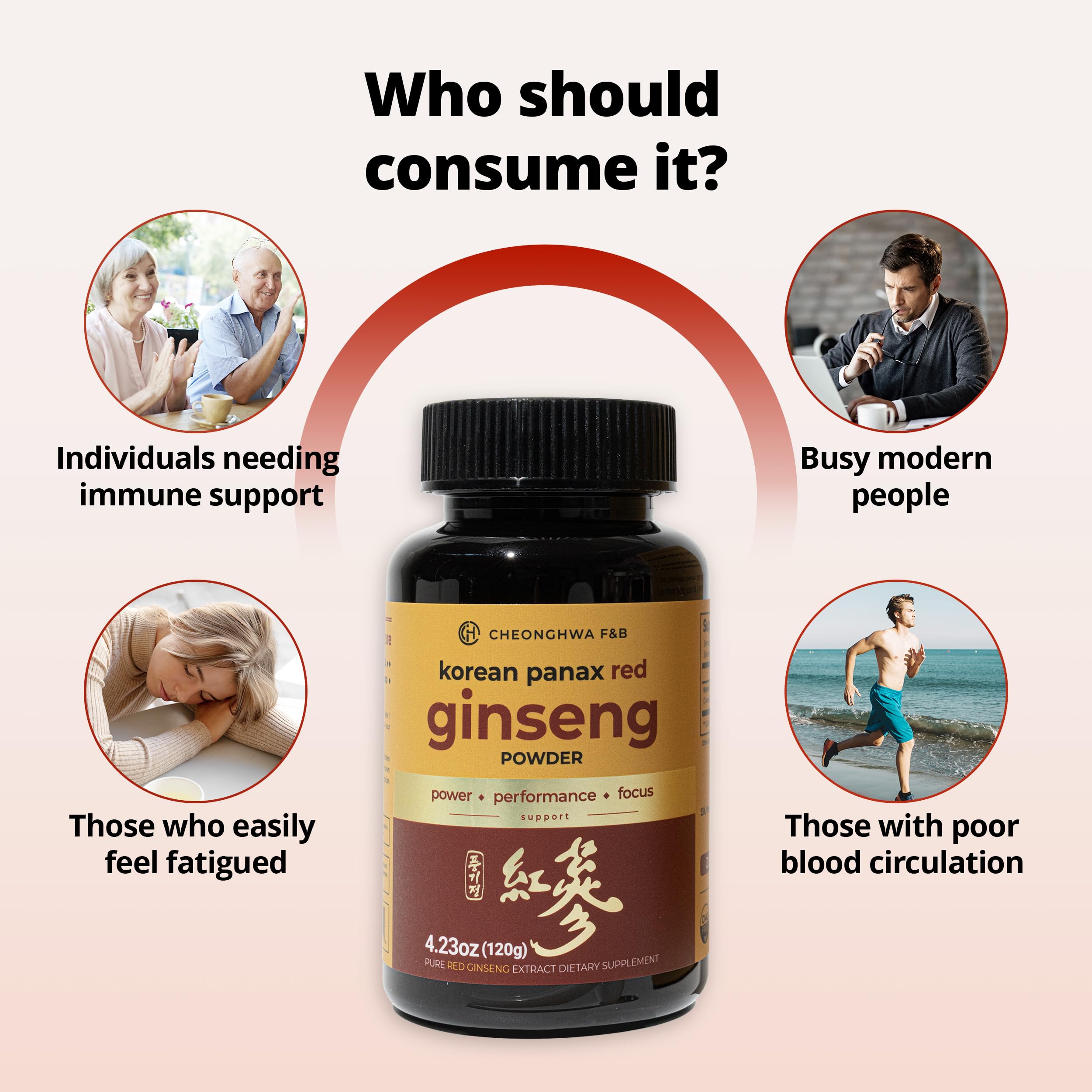 Ginseng powder for stress relief