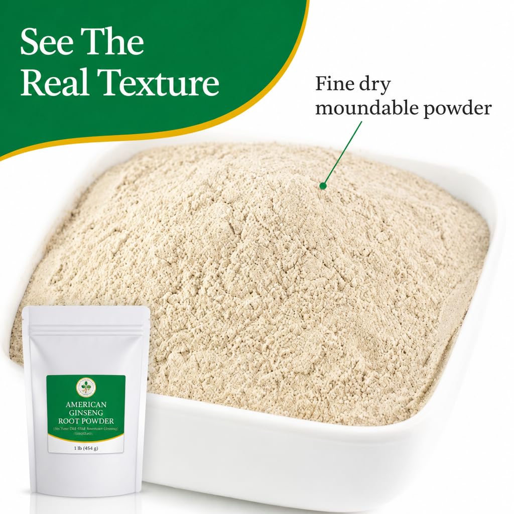Ginseng root powder for immune support