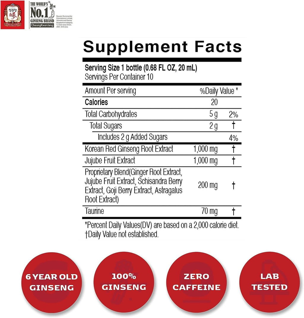 ginseng shots for quick recovery