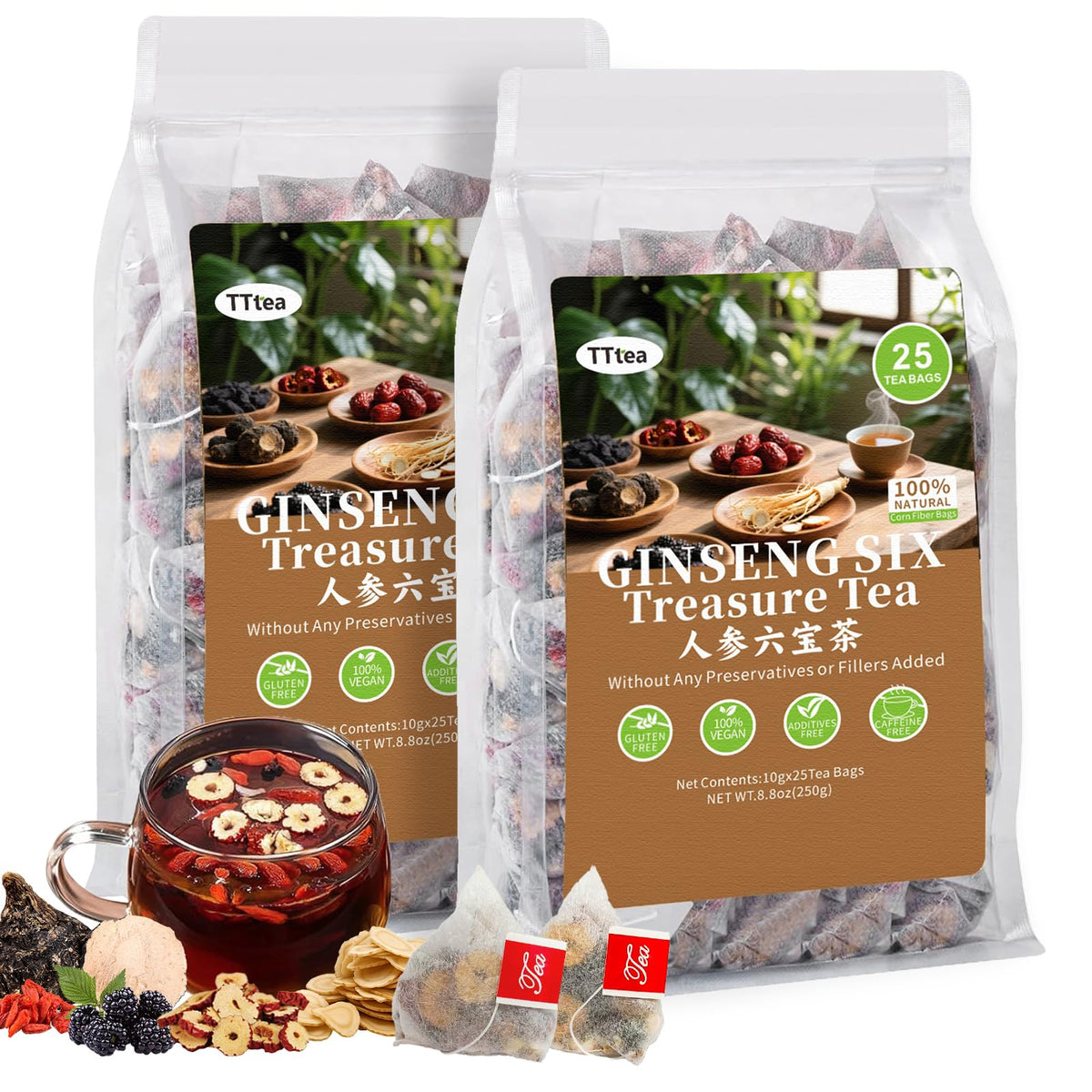 Ginseng Six Treasure Tea bags