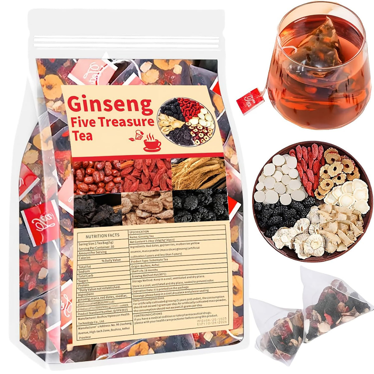 Ginseng Six Treasure Tea bags