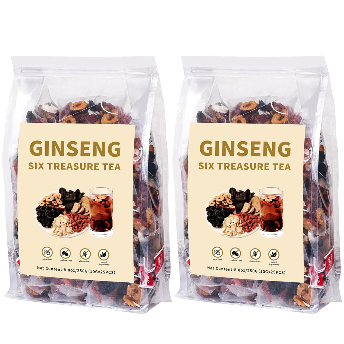 Ginseng Six Treasures herbal tea bags