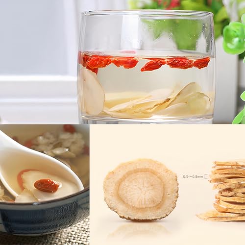 Ginseng slices for herbal tea infusion