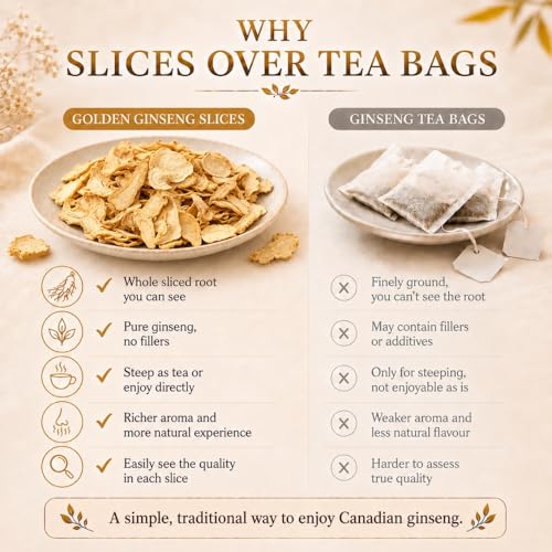 ginseng slices for herbal tea