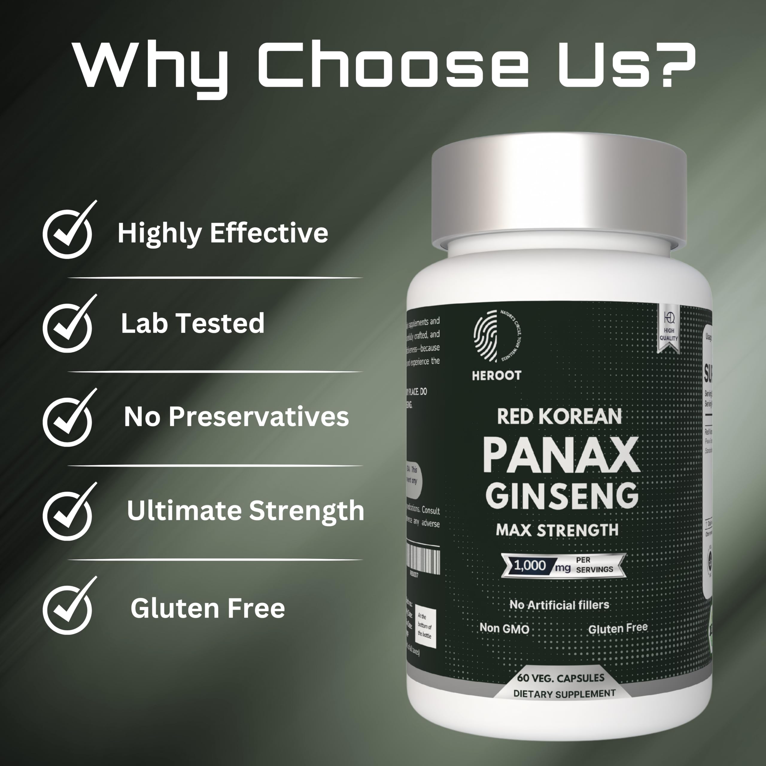 Ginseng supplement for active lifestyle