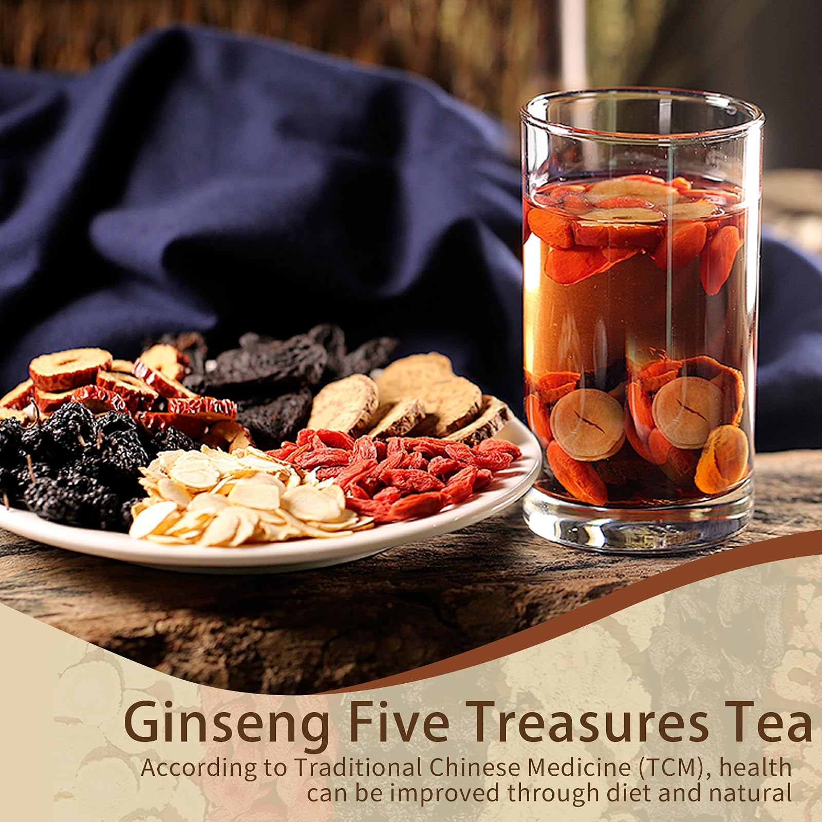Ginseng tea for wellness support